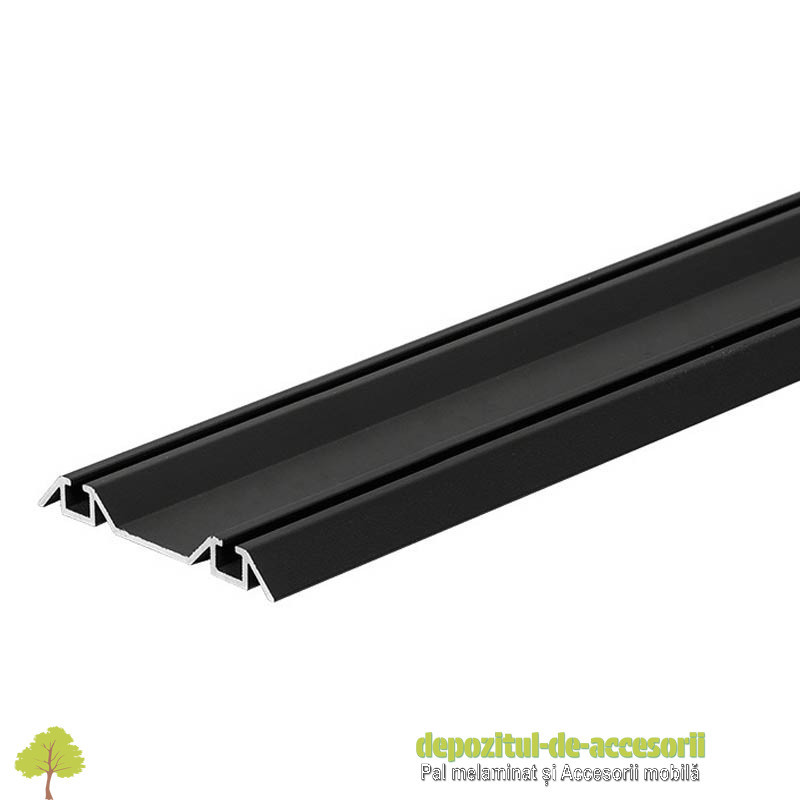 Set sine de ghidare superioară-inferioară ADOOR EASY si PLUS, negru, 2000mm